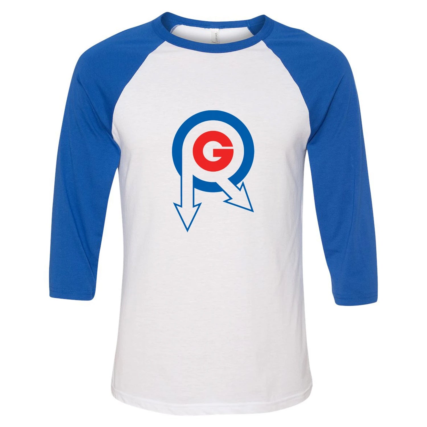 Logo White/Royal Raglan – Org Music